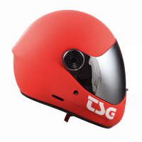 TSG pass pro solid color (+ bonus visor) matt red